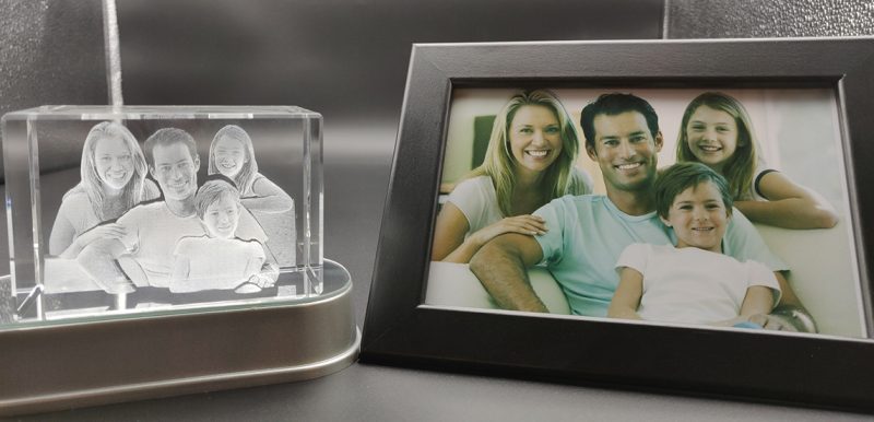 Photo Crystal Rectangle 60x60x90mm - Laser Crystal Engraving